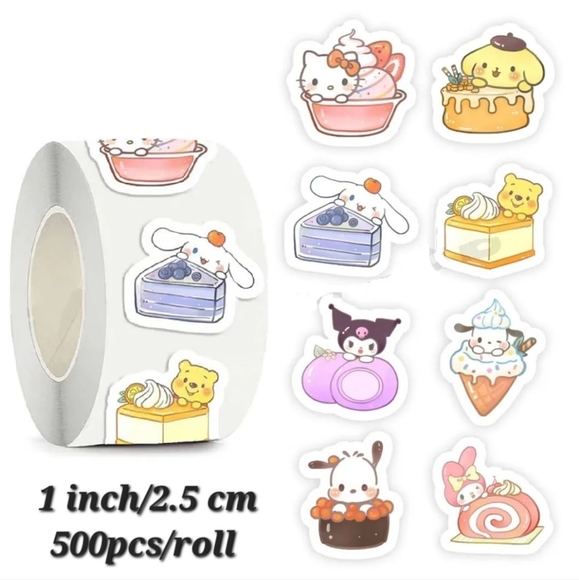 Sanrio | Accessories | 22 500 Pieces Roll Dessert Sanrio Stickers ...